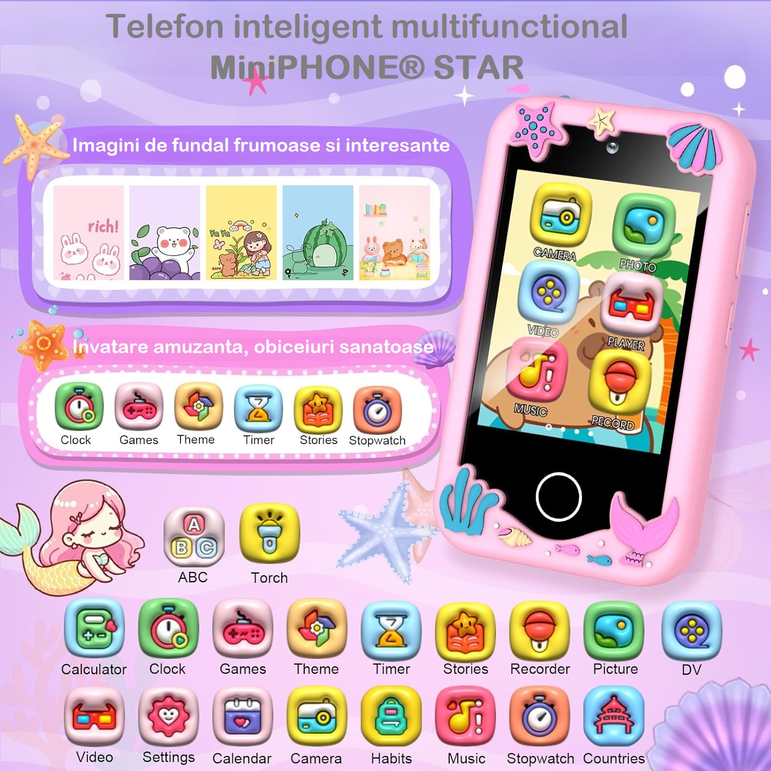 Telefon Mobil Educativ NO Internet/Apeluri MiniPHONE® STAR 2.8" HD ...