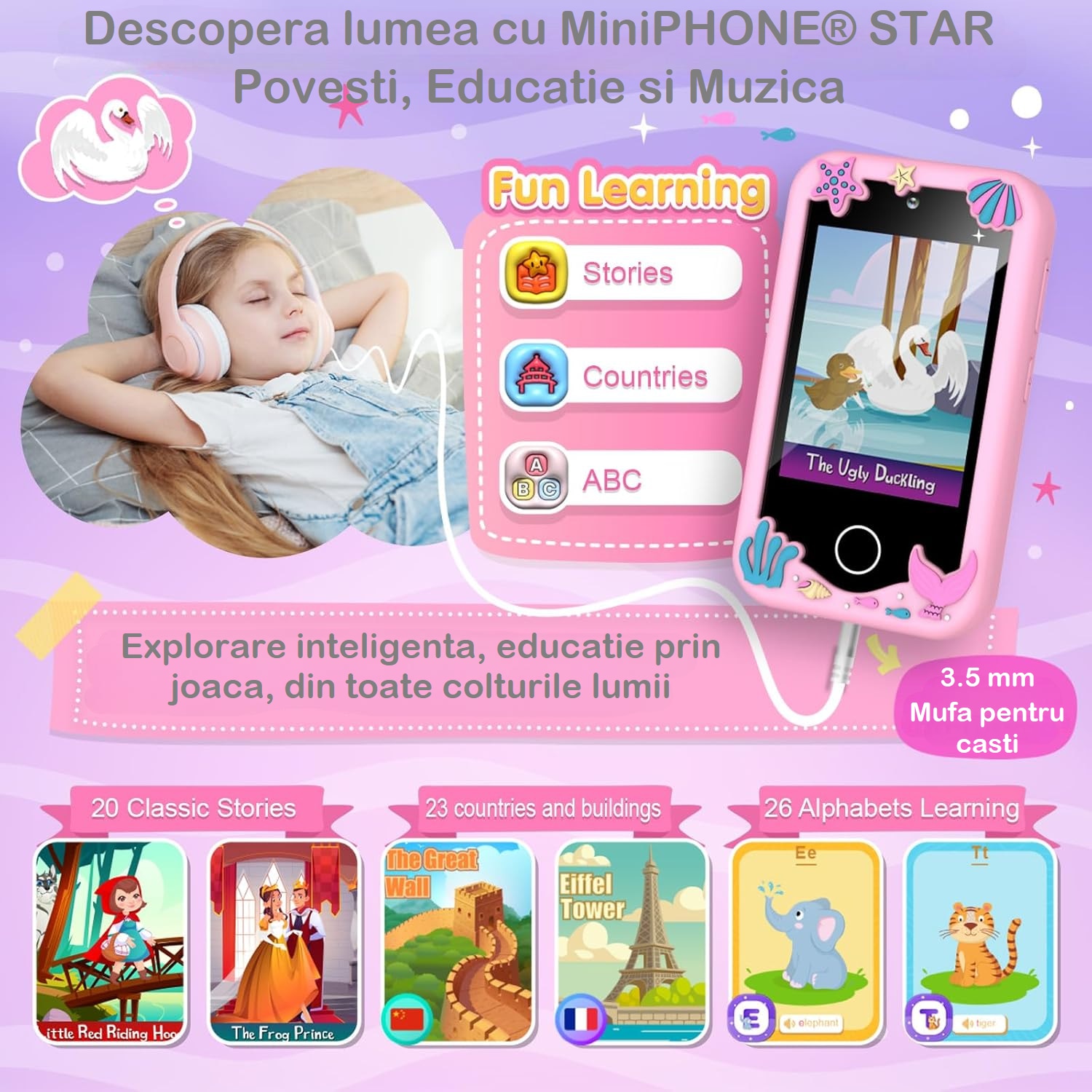 Telefon Mobil Educativ NO Internet/Apeluri MiniPHONE® STAR 2.8" HD ...