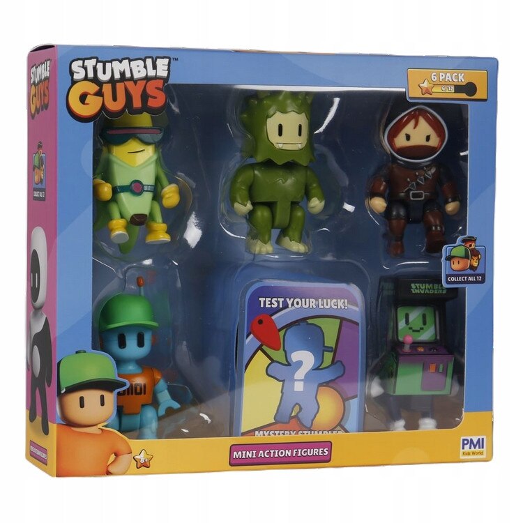 Set figurine Stumble Guys, 6 piese, SUPER BANANA, SWAMP TROLL, STABBY ...
