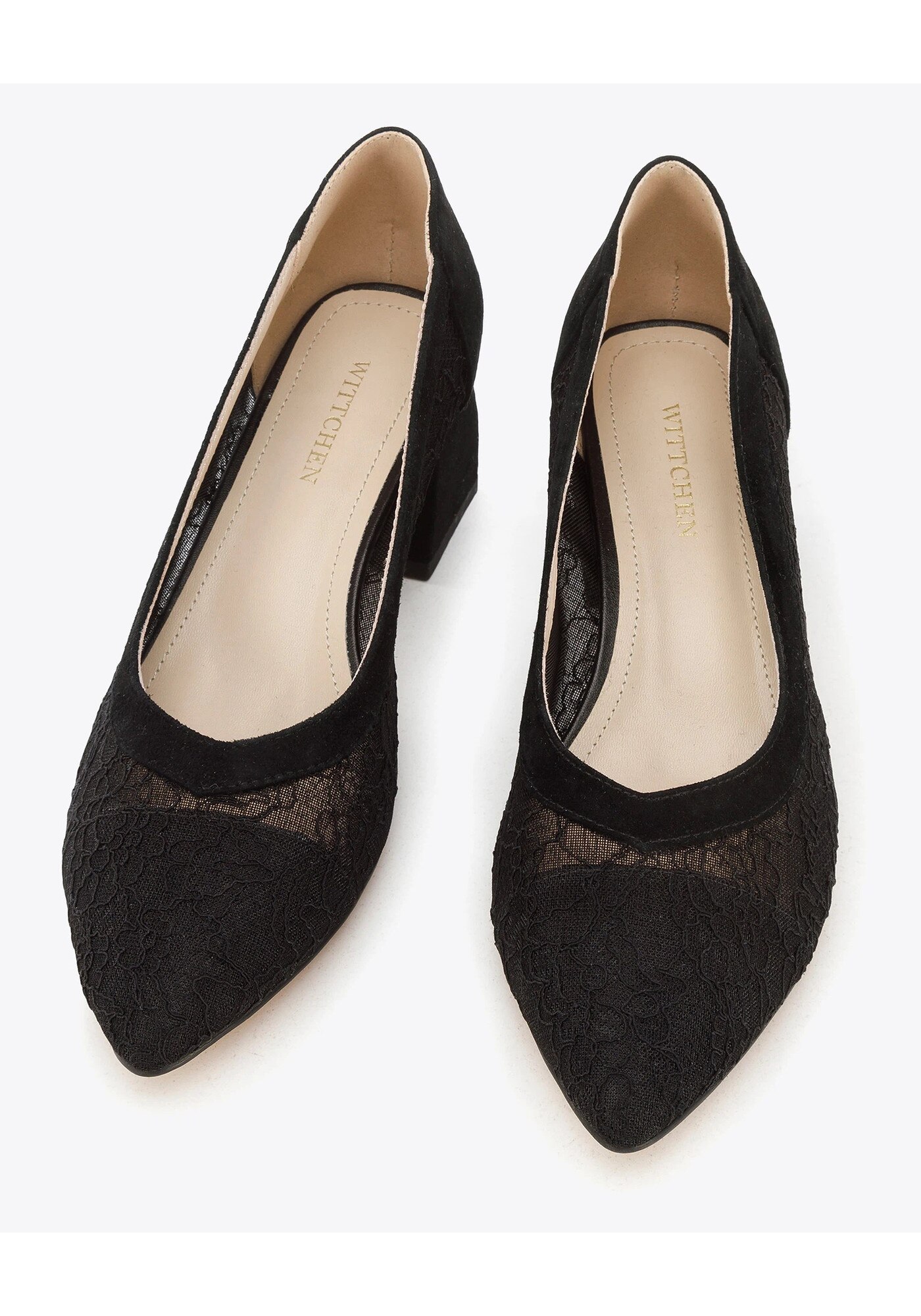 Pantofi transparenti dama Wittchen, toc mic, piele naturala/sintetic ...