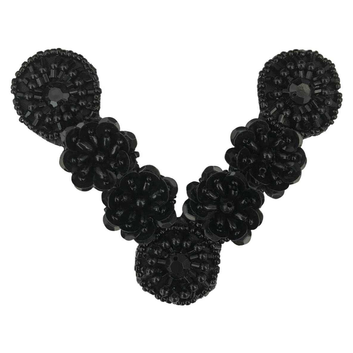 Aplicatie litera V, KAMEA, neagra, 10x7cm, set 5 bucati - eMAG.ro