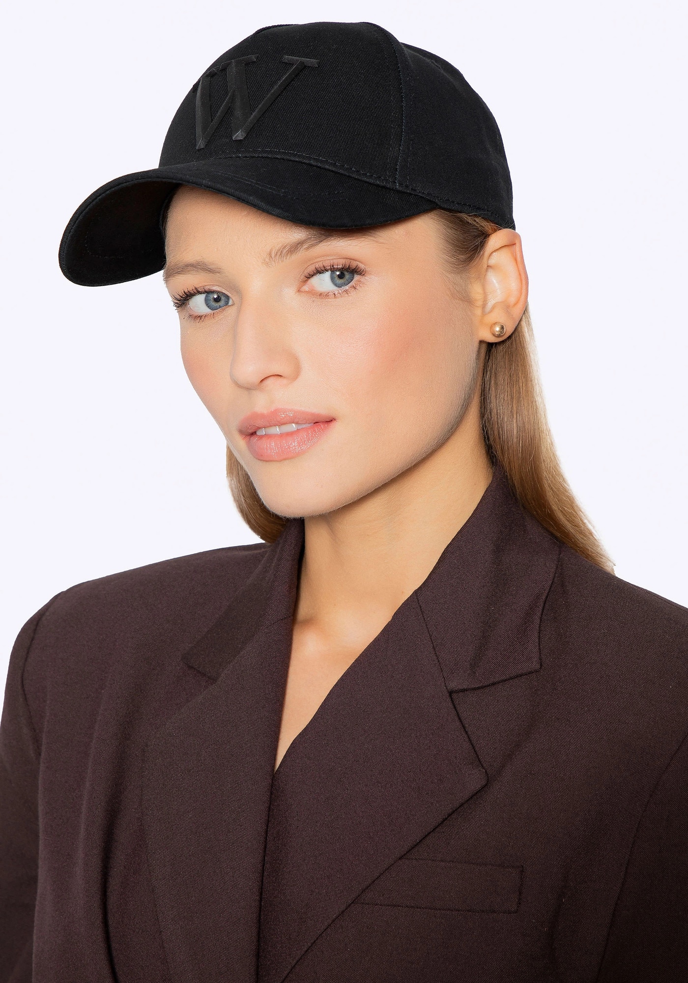 Sapca unisex WITTCHEN din bumbac, cu litera W, neagra, ajustabila - eMAG.ro