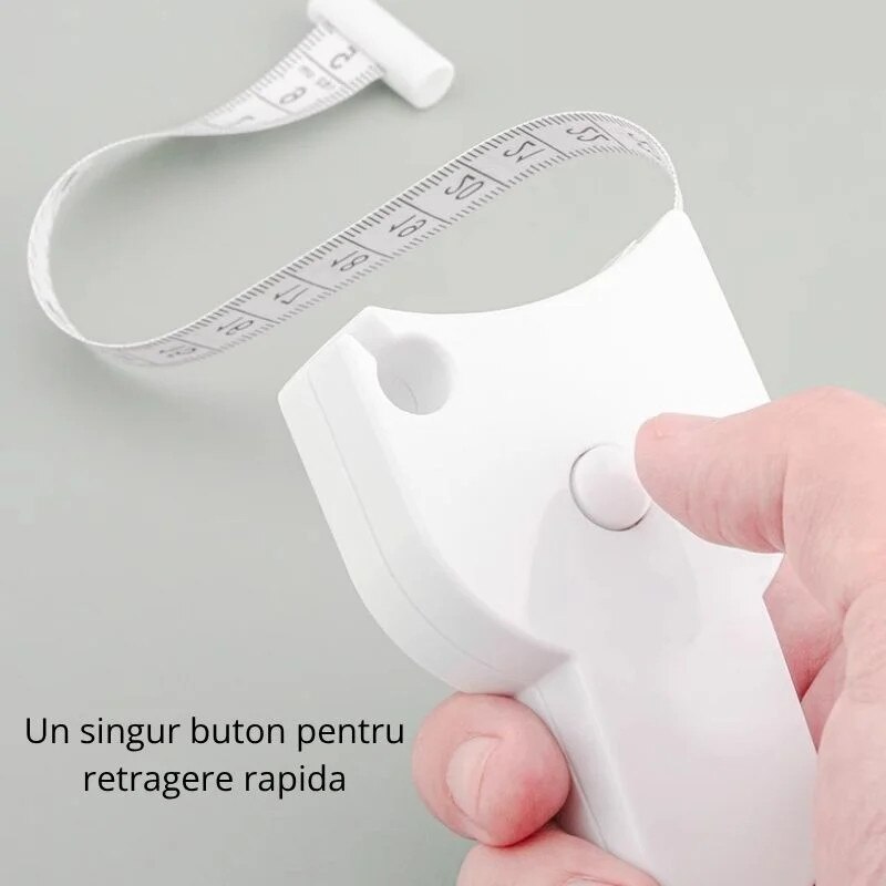 Dispozitiv masuratori corporale, ruleta automata 150 cm, masurare talie ...