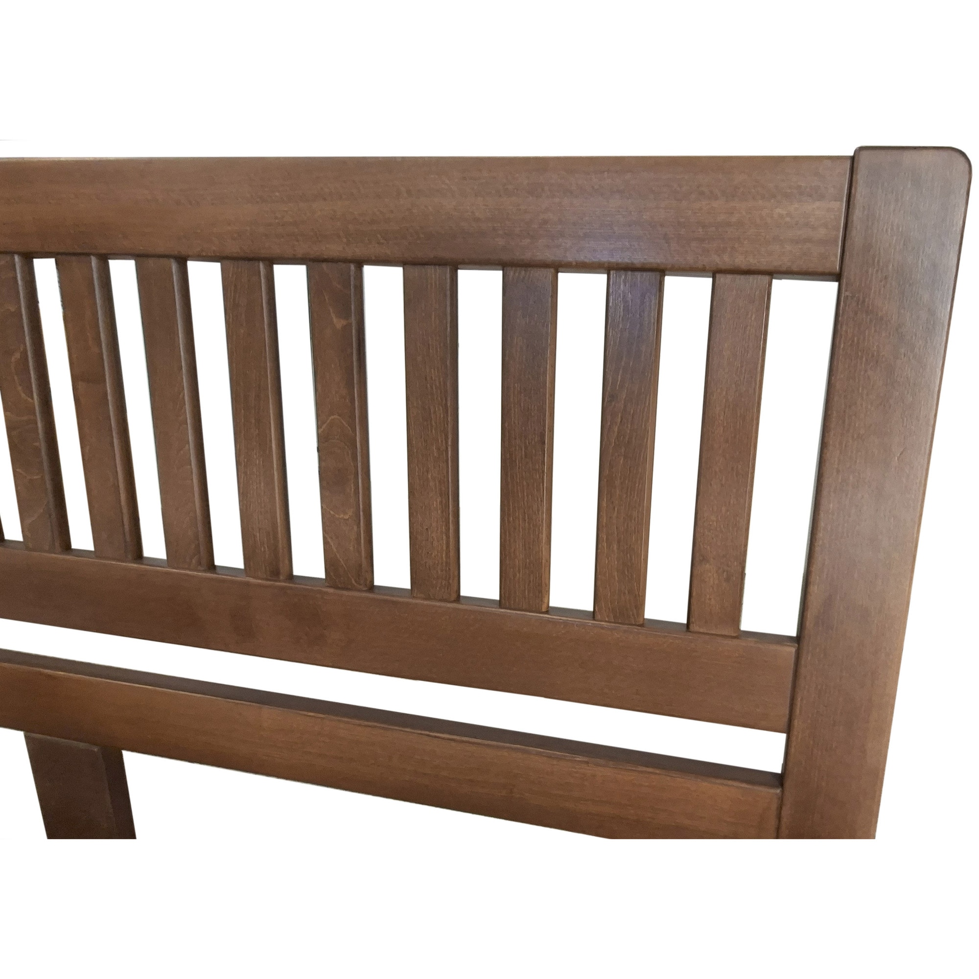 Pat matrimonial dormitor, 140x200, lemn masiv fag, lacuit, culoare ...
