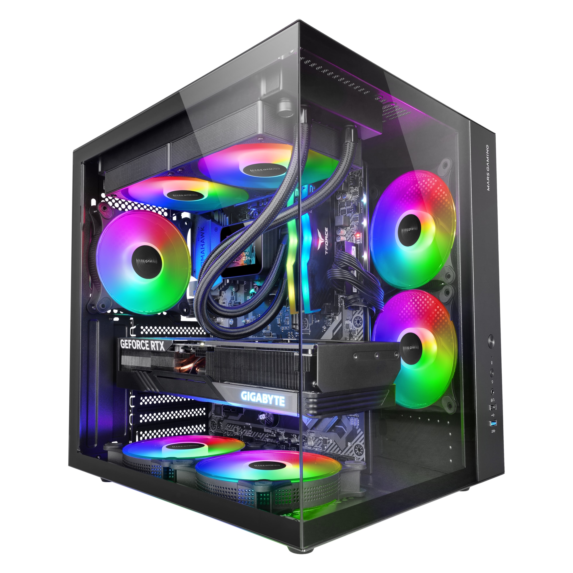 Asztali PC Gaming GRT RGB FAN rendszer AMD Ryzen 5 9600X processzorral ...