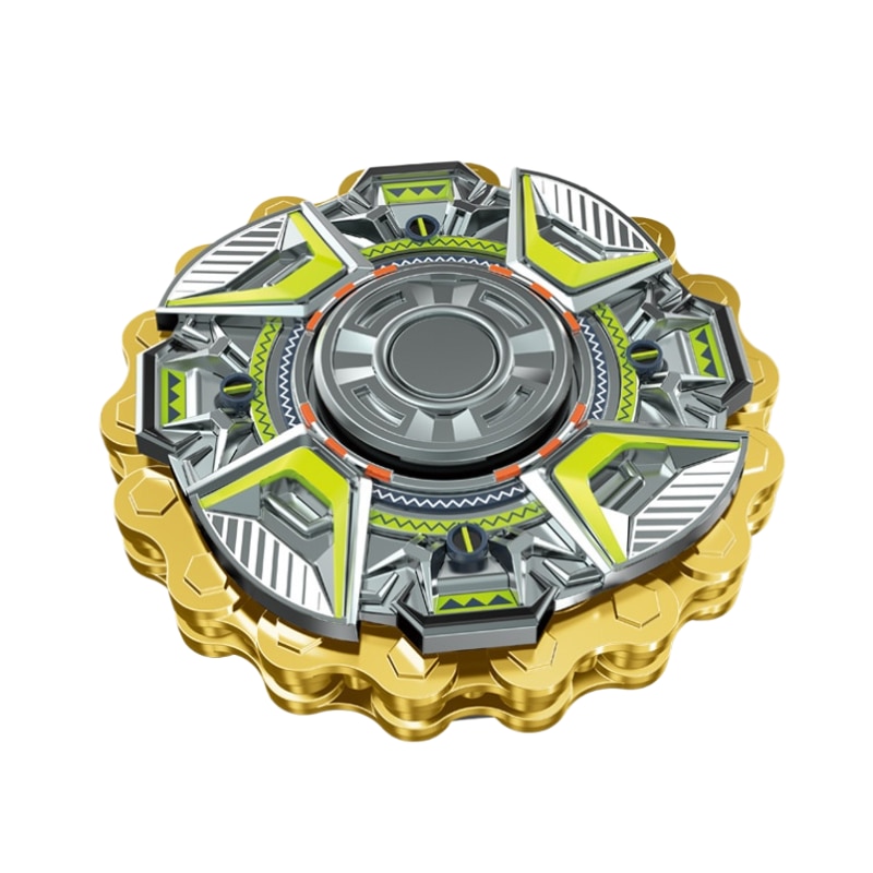Jucarie Fidget Spinner, design mecanic, plastic durabil, argintiu/auriu ...
