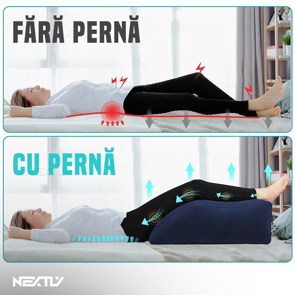 Perna gonflabila pentru picioare NEXTLY, suport pentru glezne/coapse ...