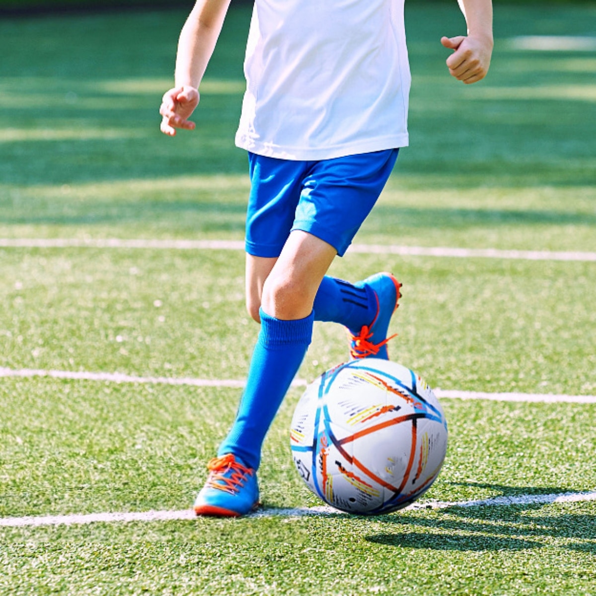 Minge de fotbal, Aimbigg, de antrenament, multicolor, marimea 5 - eMAG.ro