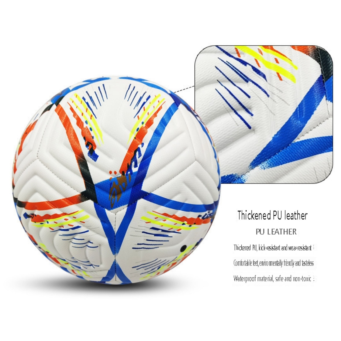 Minge de fotbal, Aimbigg, de antrenament, multicolor, marimea 5 - eMAG.ro