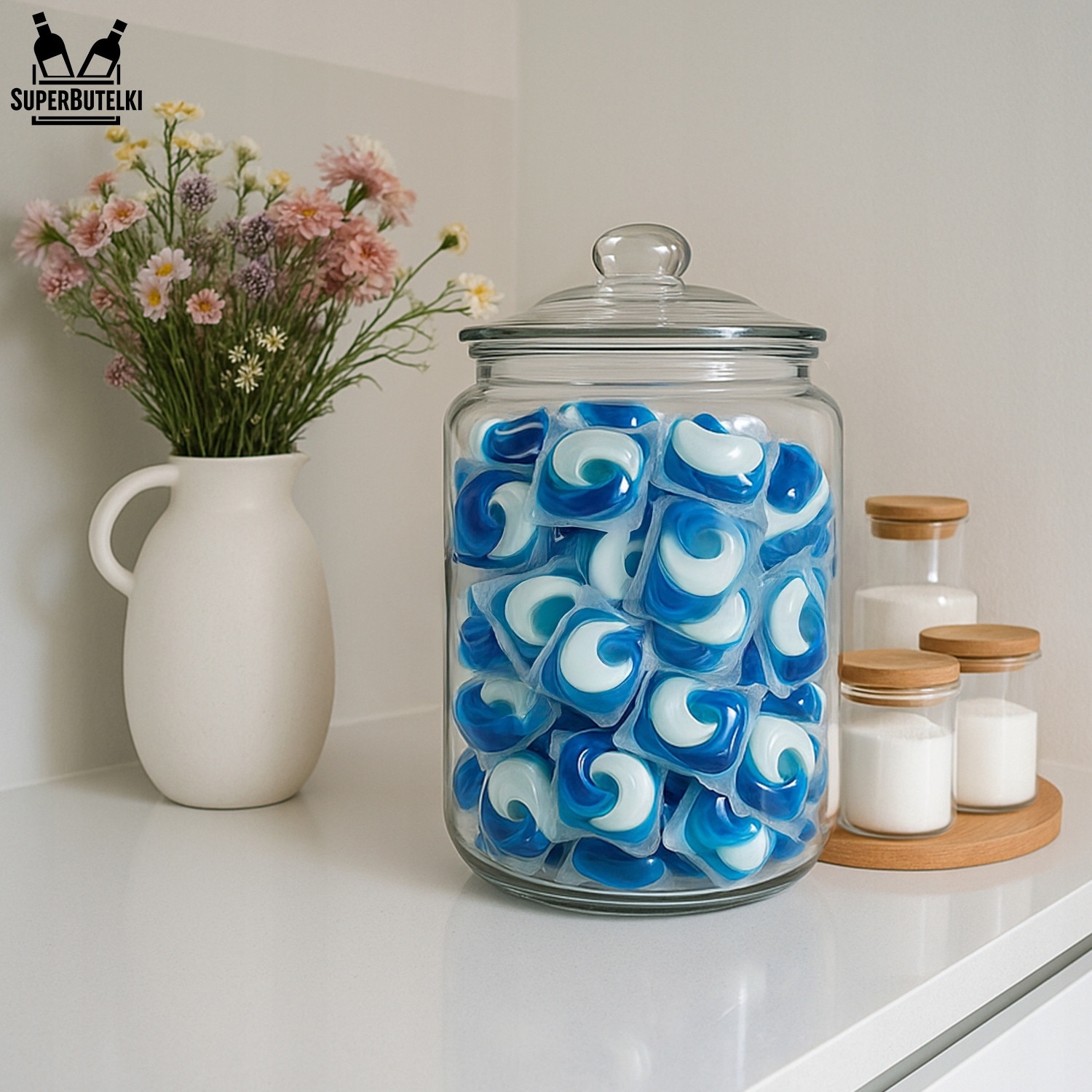 Borcan De Sticla, 8500 ml, Cilindric, Capac Etans, Ideal Pentru ...