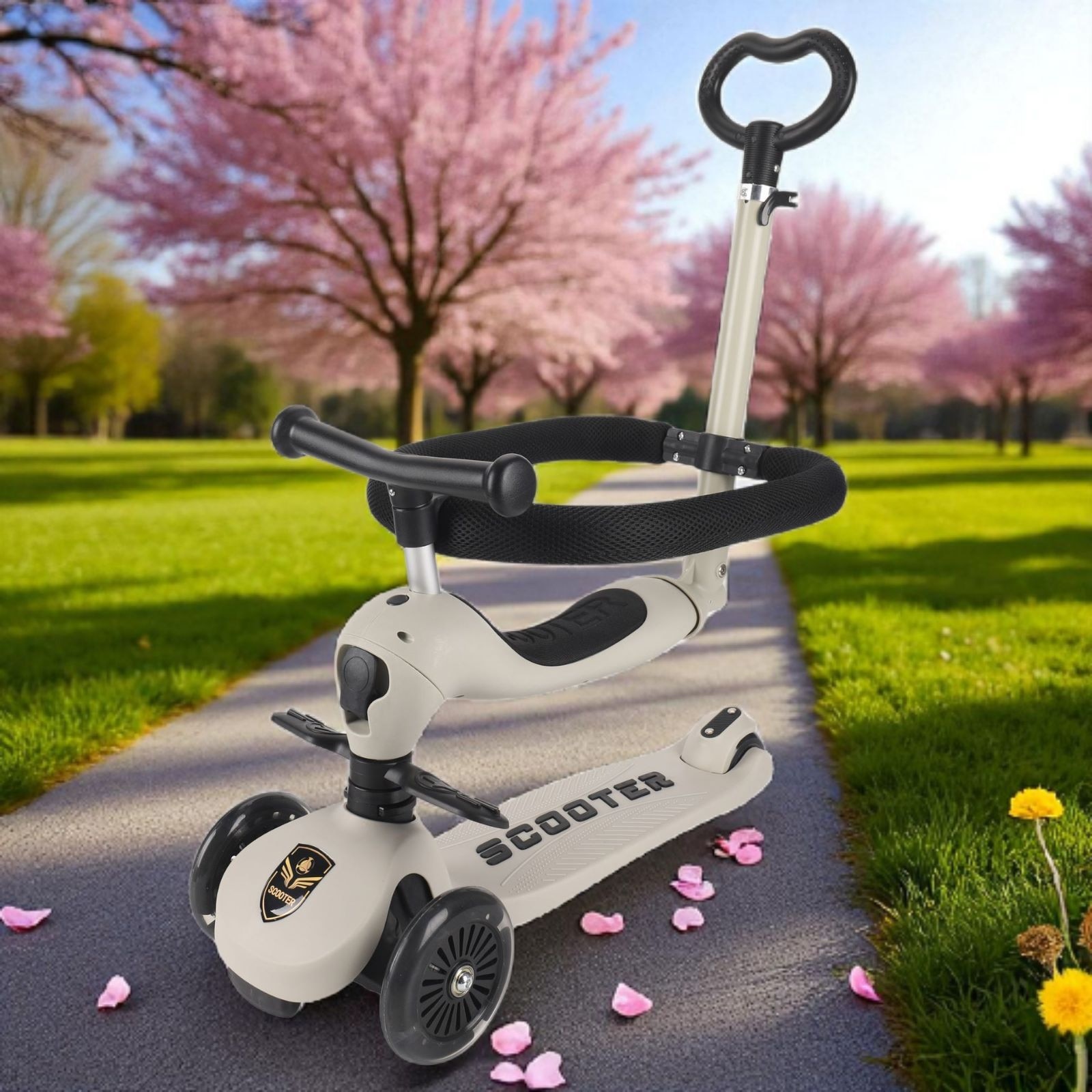 4 az 1-ben átalakítható robogó triciklivé, állítható szülői fogantyúval ...