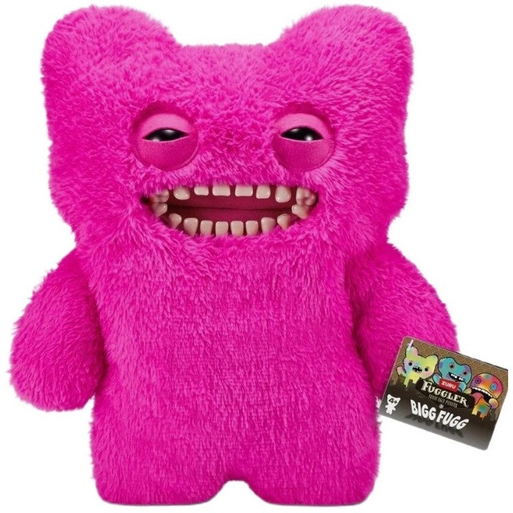 Плюшена играчка Fuggler Bigg Fugg Mr Buttons 50 см, розов, за деца над ...