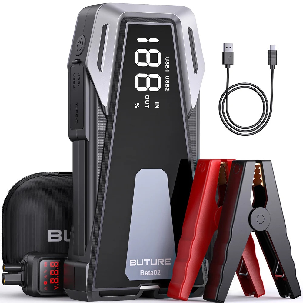 Starter auto multifunctional BUTURE Bate02, acumulator extern, lanterna ...