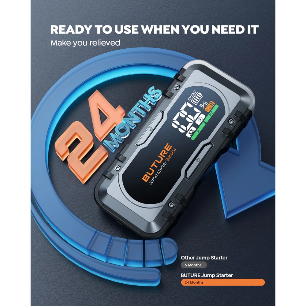 Starter auto multifunctional BUTURE Bate04, acumulator extern, lanterna ...