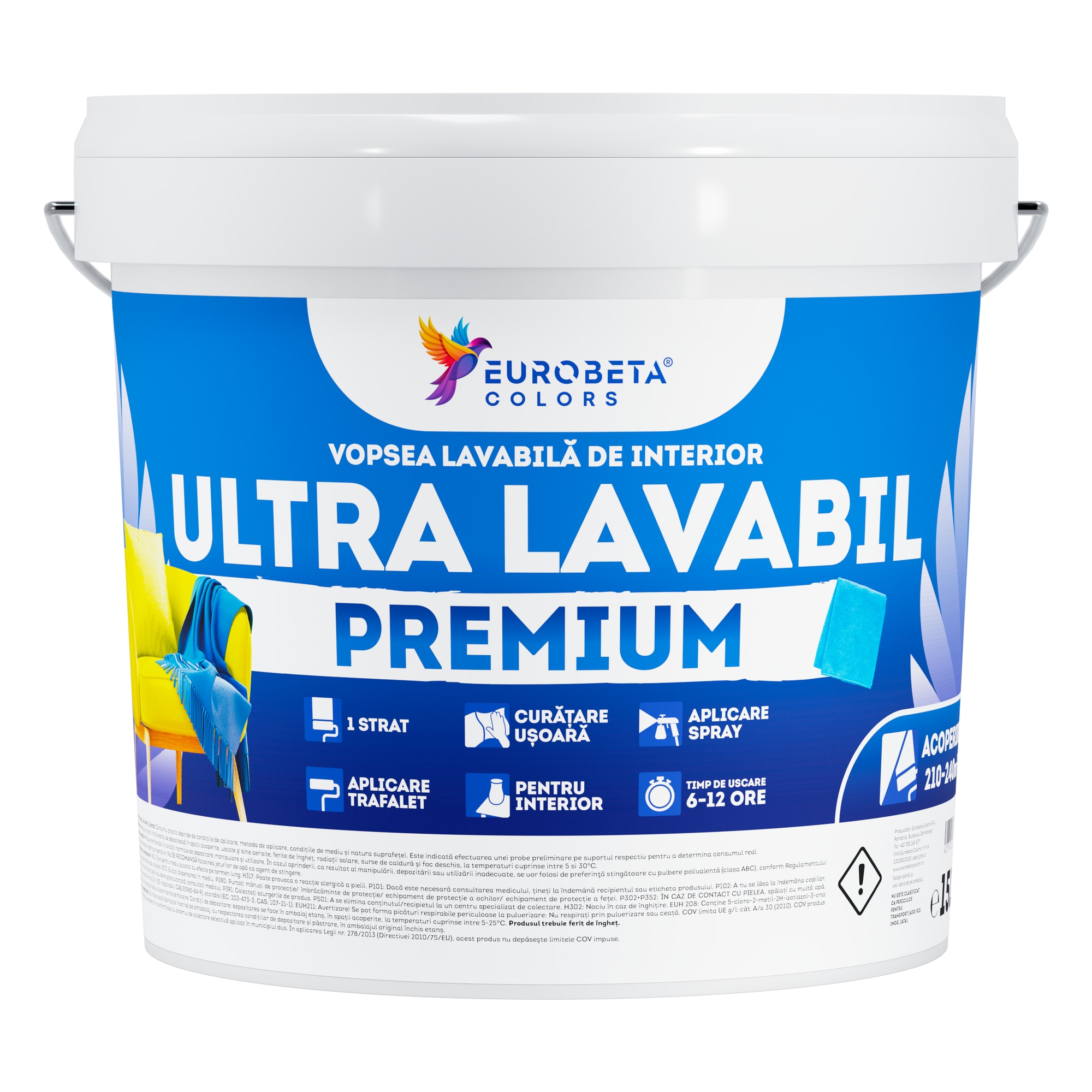 Vopsea Ultra Lavabila Premium UltraRezistenta – Parfumata, Anti-Pete si ...
