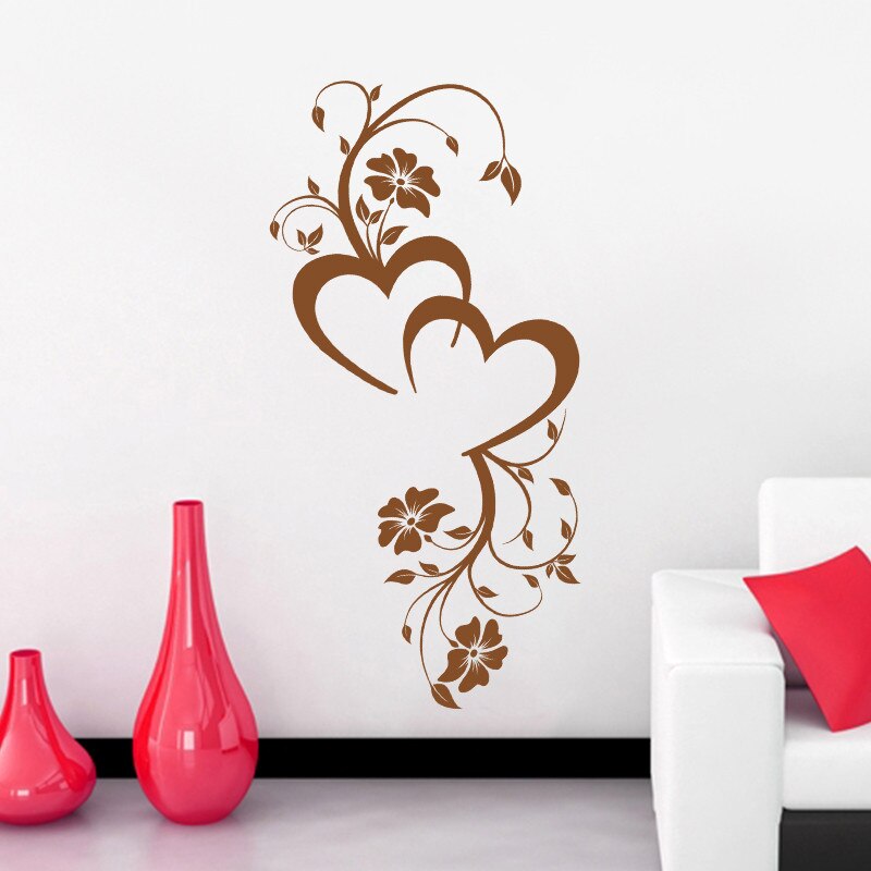 Sticker Decorativ - SMAER - FLORAL LOVE - HARMONY- 60cm x 25cm - Maro ...