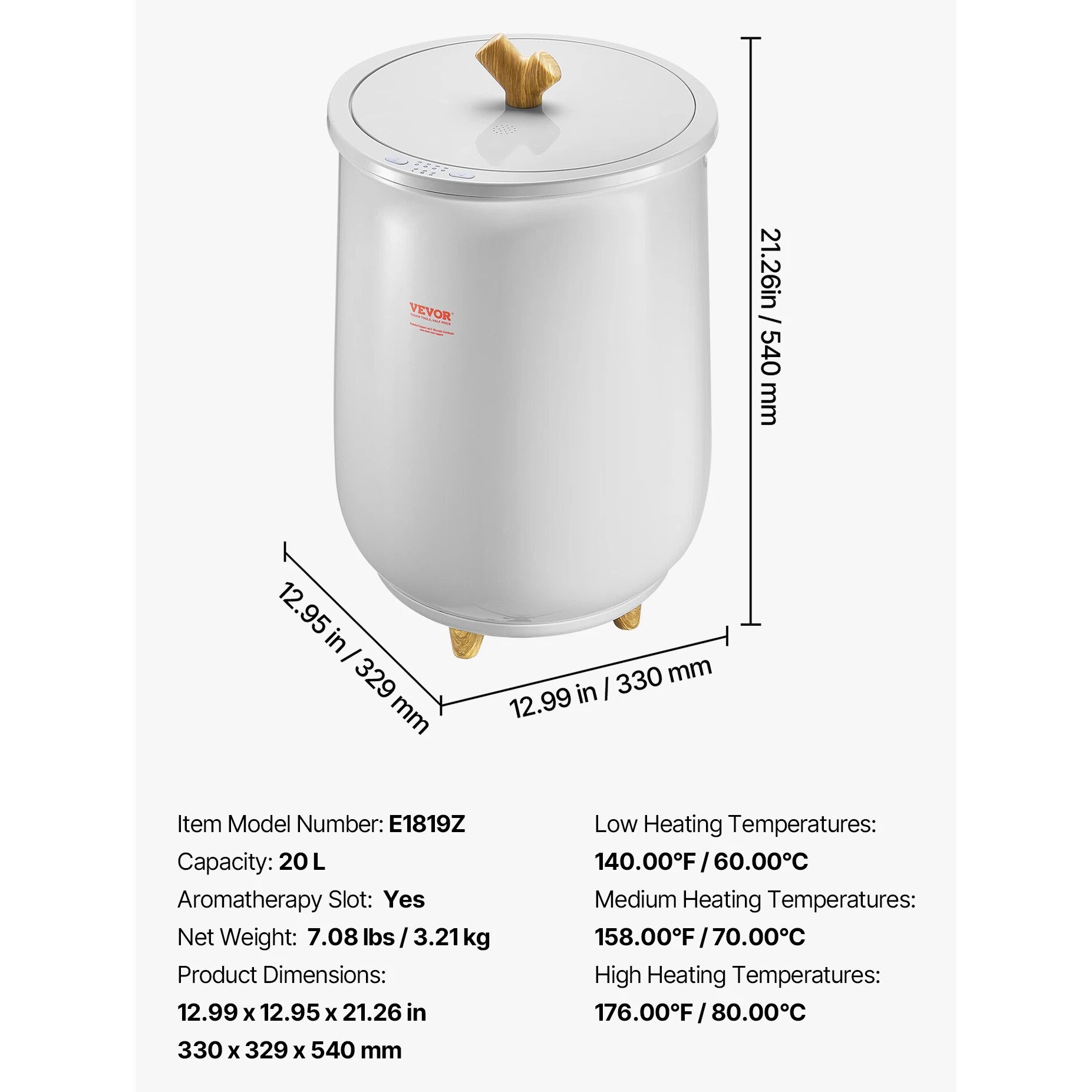 Incalzitor pentru prosoape, 20L, Gri - eMAG.ro