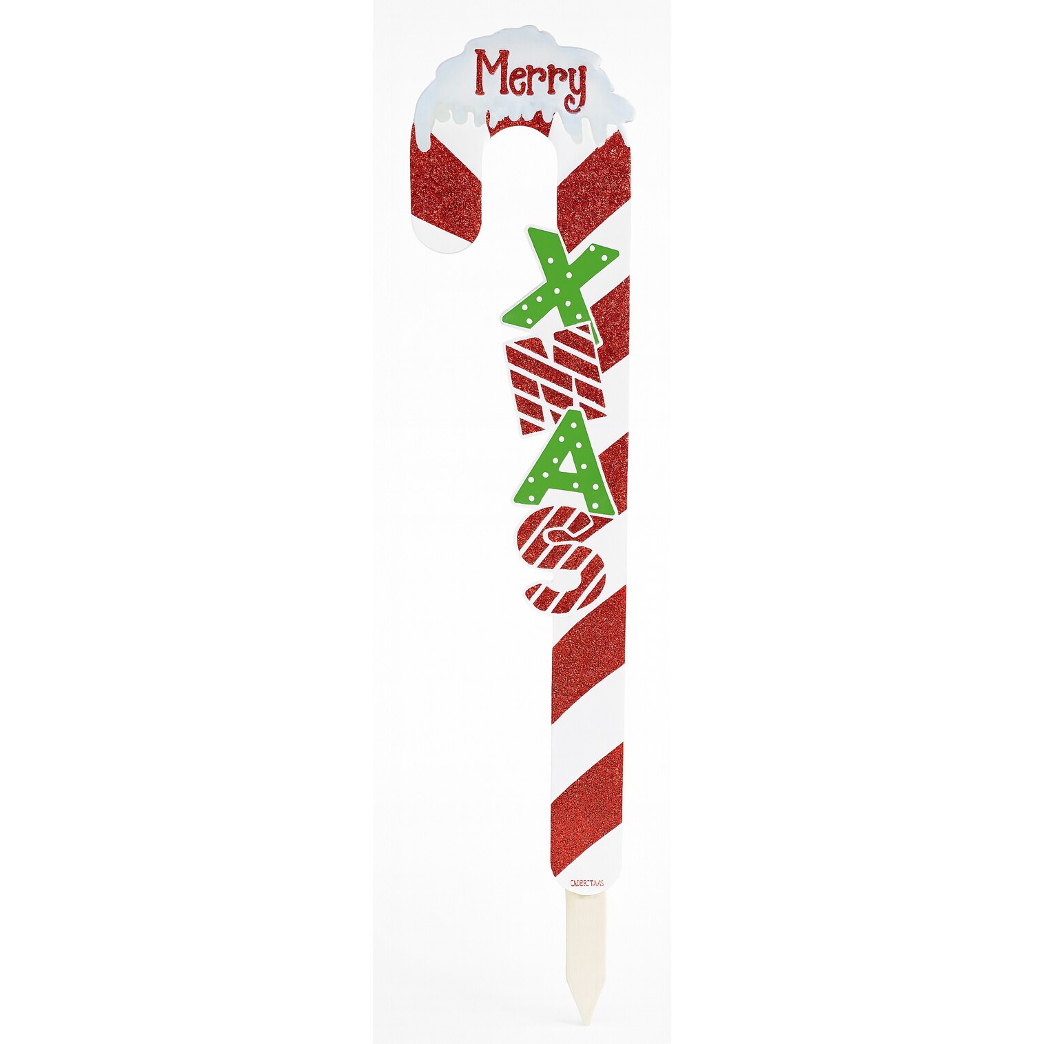 Decoratiune Craciun tip acadea/baston, pentru exterior, model mesaj ...