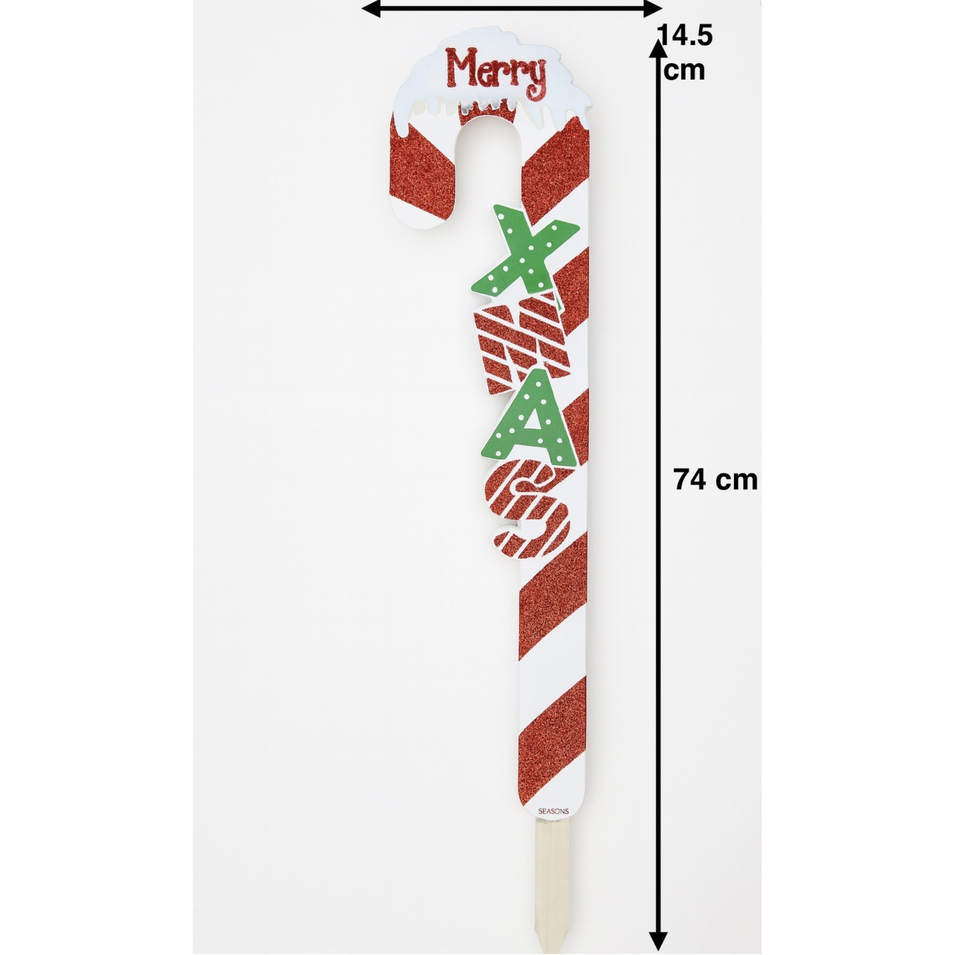 Decoratiune Craciun tip acadea/baston, pentru exterior, model mesaj ...