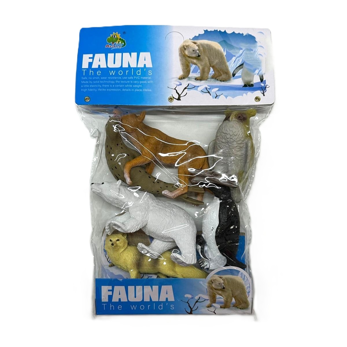 Set 6 figurine, GHEMOTOC®, Animale Salbatice Polare, 9-12 cm, pinguin ...