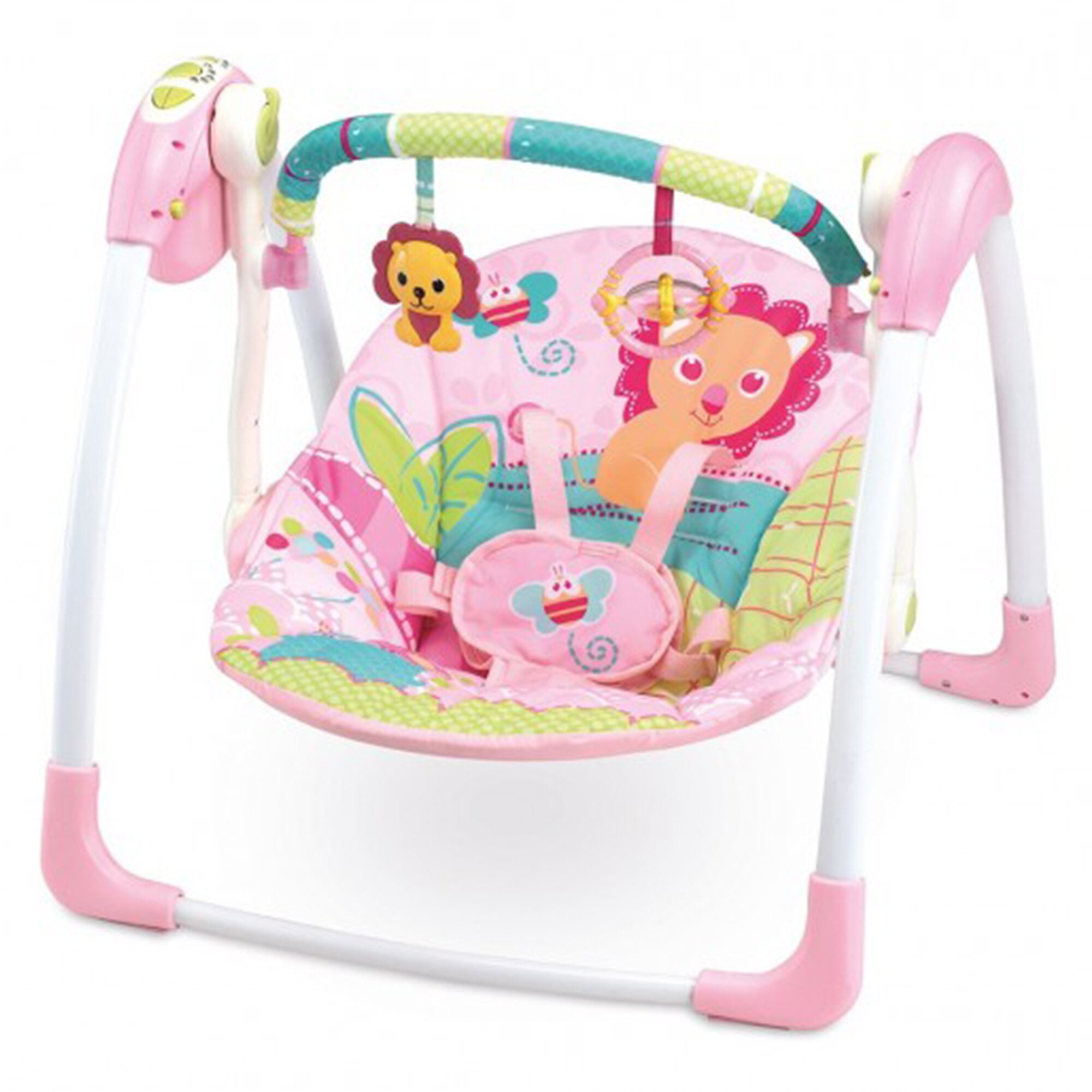 Leagan si balansoar electric bebelusi, Mastela, Jungle Roz - eMAG.ro