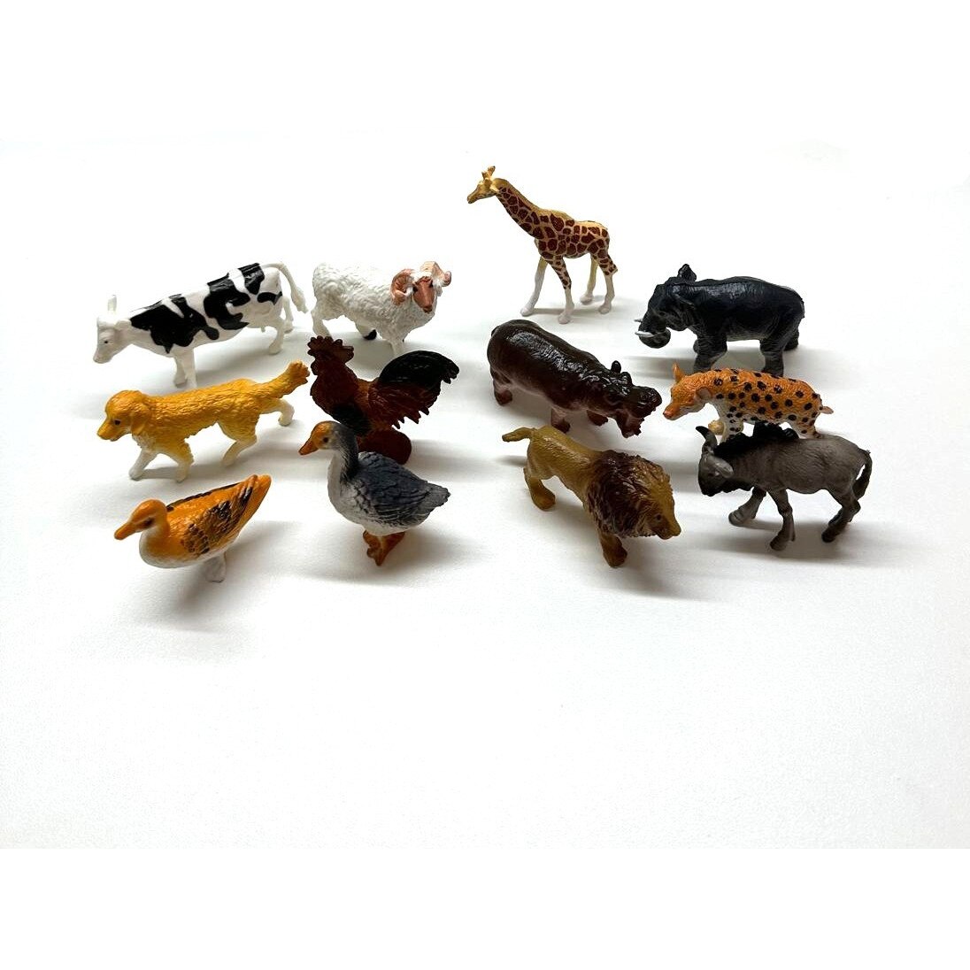 Set 12 figurine, GHEMOTOC®, 6 Animale Salbatice, 6 Animale domestice, 5 ...