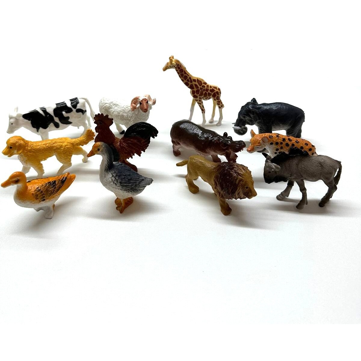 Set 12 figurine, GHEMOTOC®, 6 Animale Salbatice, 6 Animale domestice, 5 ...