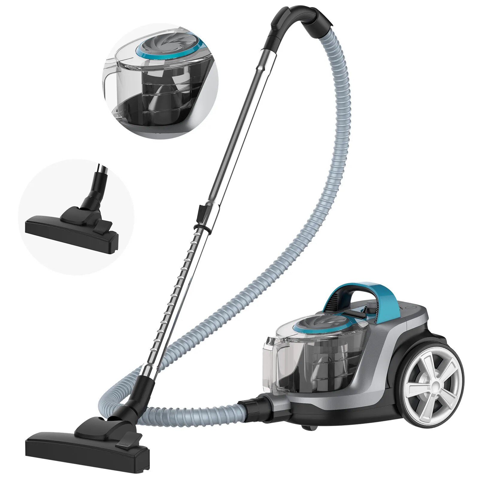 Aspirator, 1600W, tehnologie multi-ciclonica, verde, 48x30x29cm - eMAG.ro
