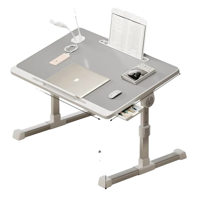 Masuta pentru laptop, design ergonomic, inaltime ajustabila, gri plus ...