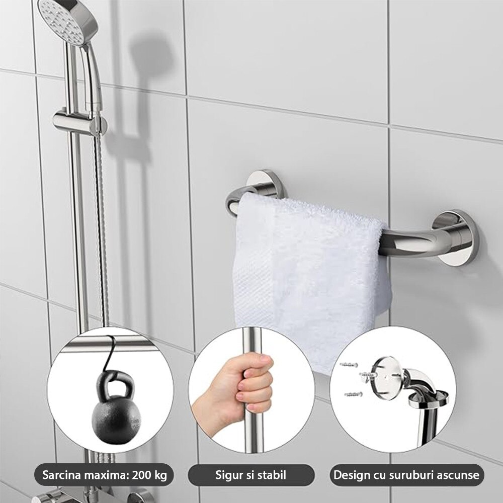 Set 2 maner sustinere pentru baie, DONFANLIA®, Greutate Maxima ...