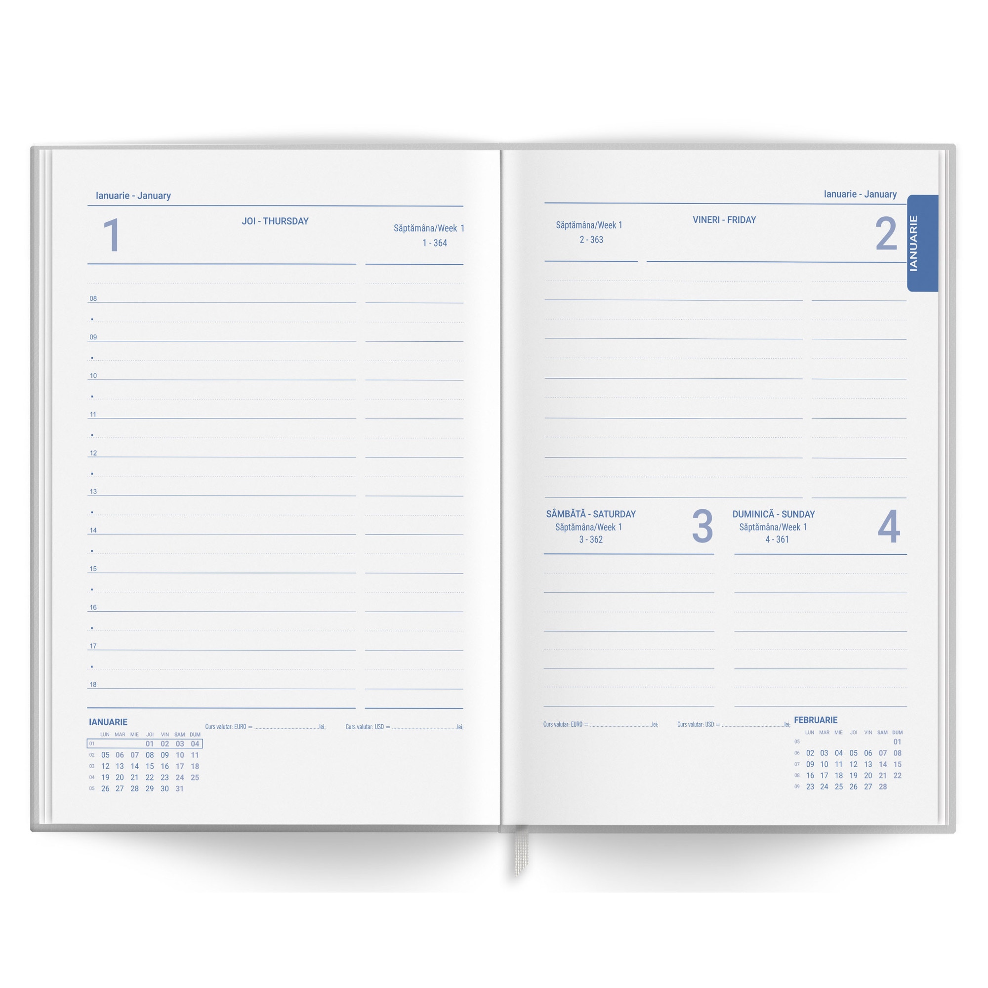 Agenda A5 datata zilnic 2026, coperta model Folclor - eMAG.ro