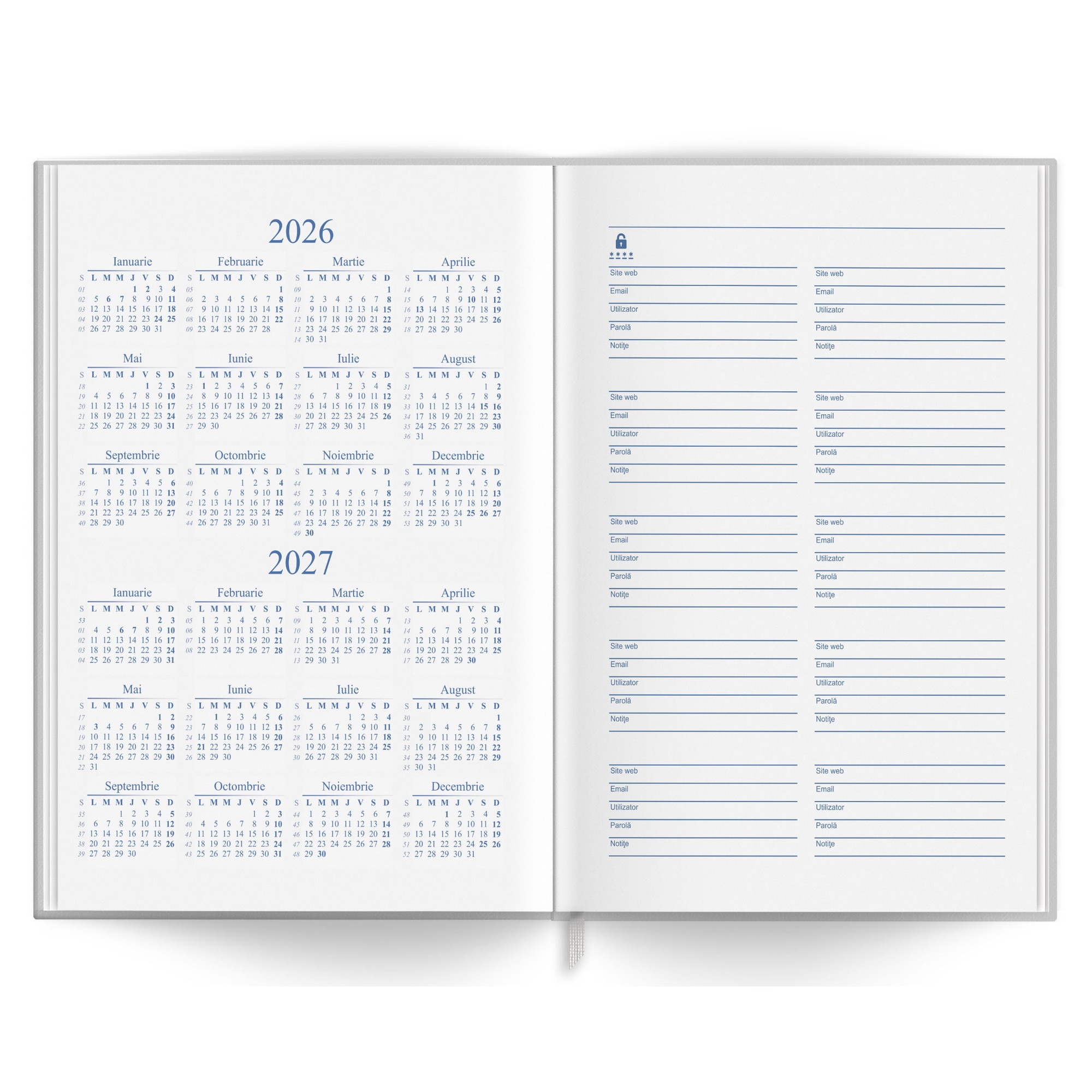 Agenda A5 datata zilnic 2026, ARTPRESS, model traditional - eMAG.ro