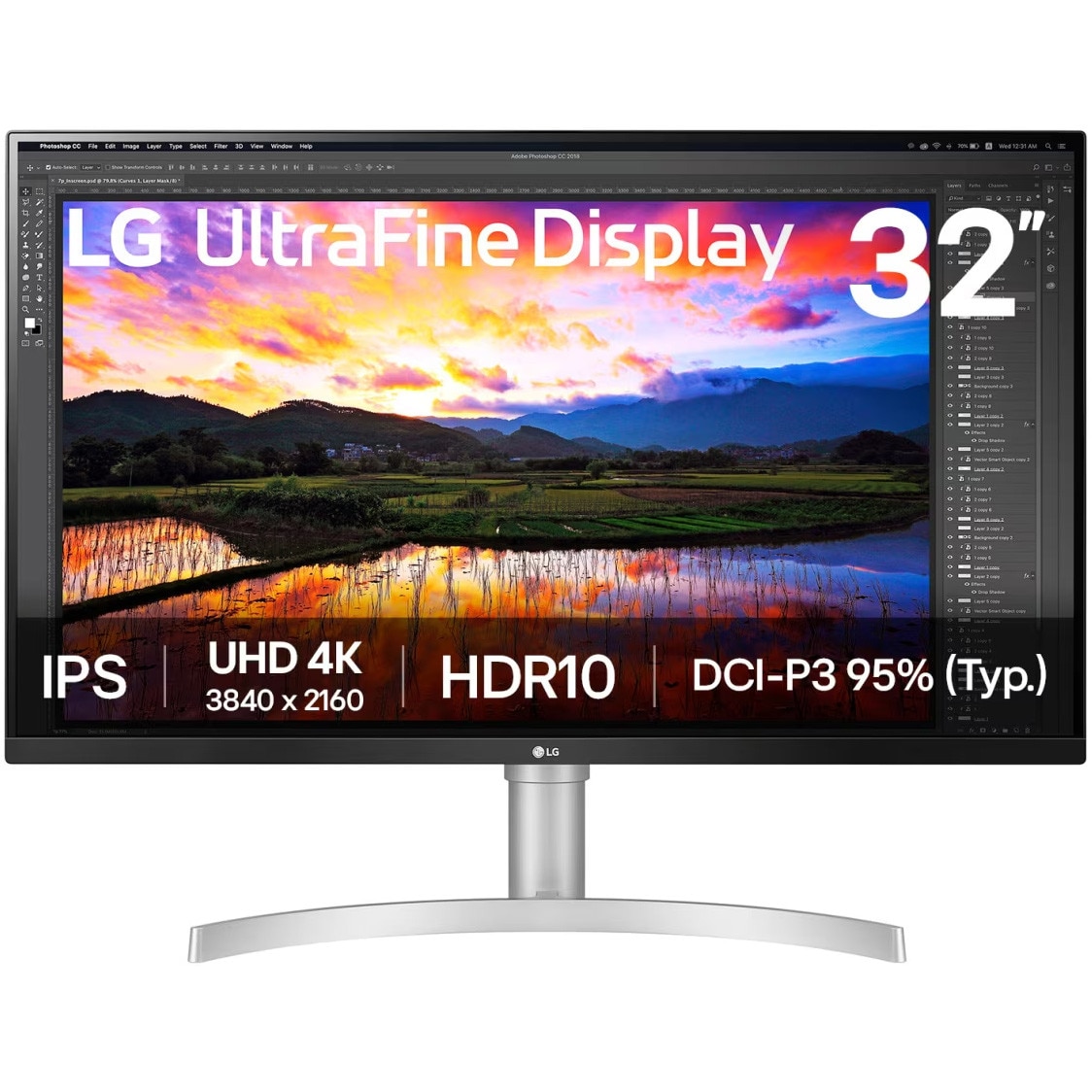 Monitor IPS LED LG 31.5" 32UN650K-W, UHD (3840 x 2160),60 Hz, HDMI ...