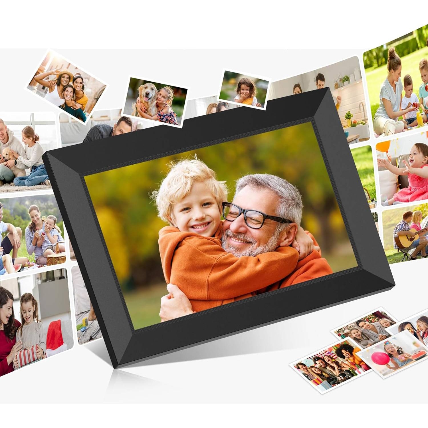 Rama foto digitala Wi-Fi, 10.1 inchi Ecran tactil IPS HD 1280x800, cu ...