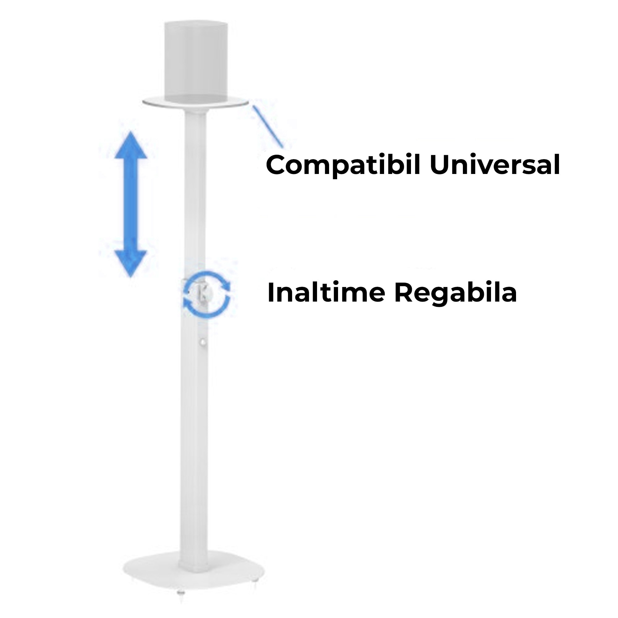 Set 2 Suporturi Boxe de podea StableDesk, 10kg/stativ, Inaltime ...