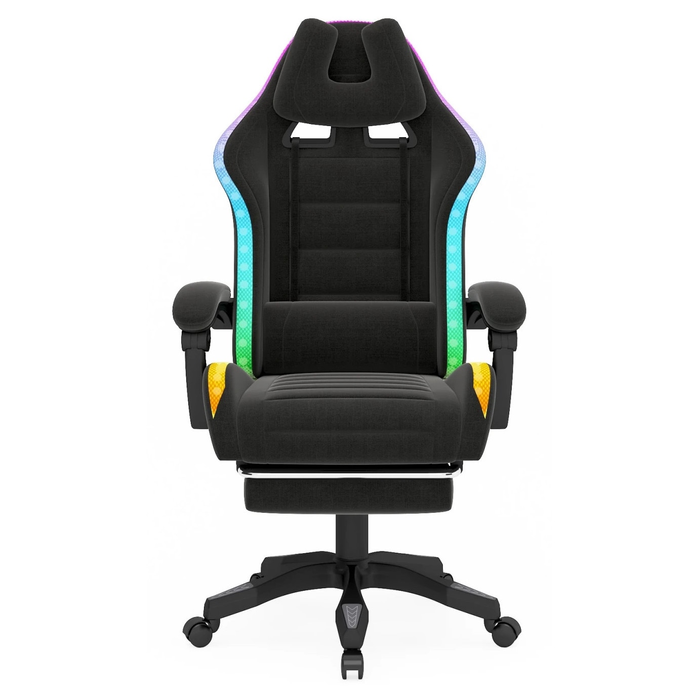 Scaun Gaming Topscaune Ergonomic Premium, Iluminare LED RGB, Negru, 44 ...