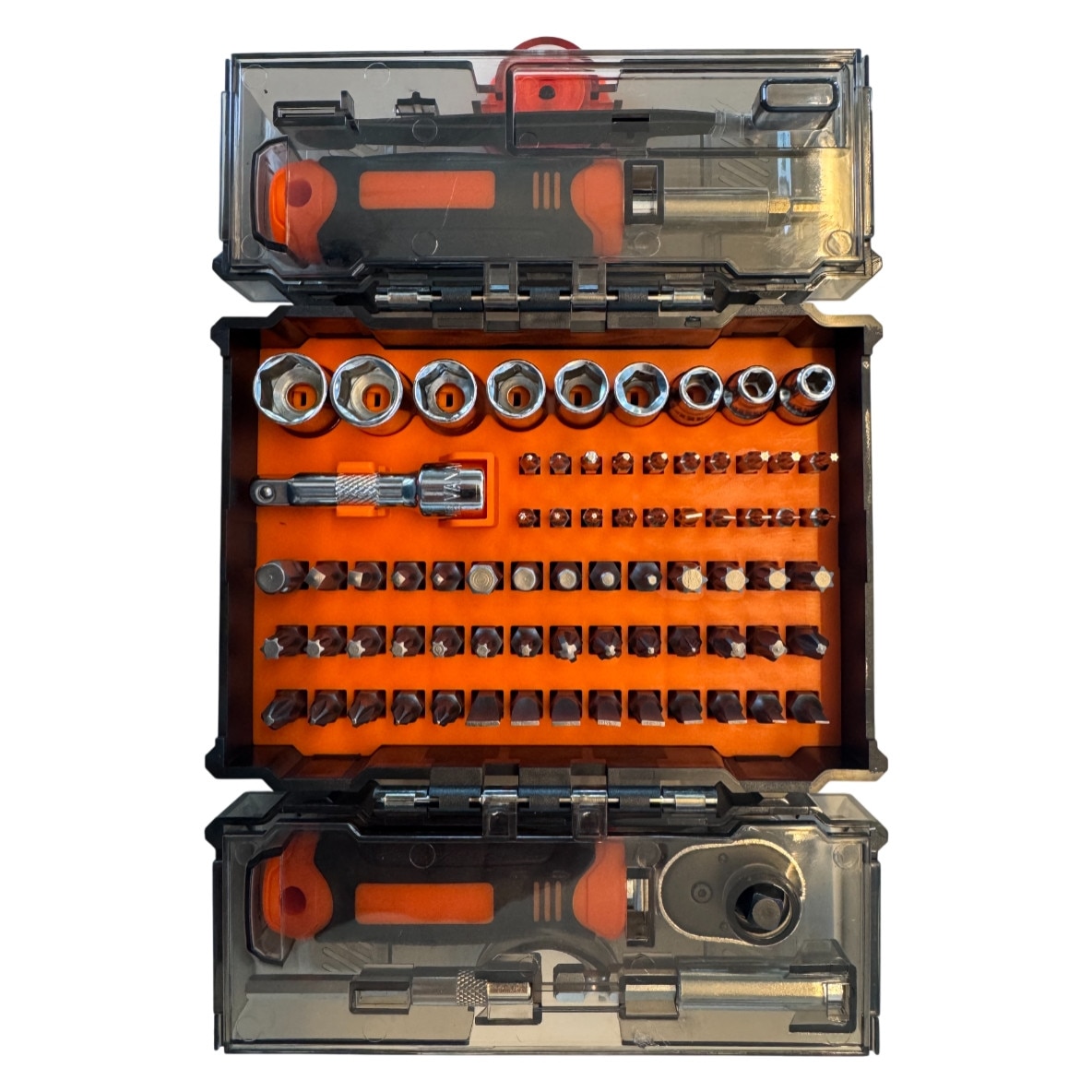 Trusa cu biti si tubulare profesionale de precizie, set de 78 piese ...