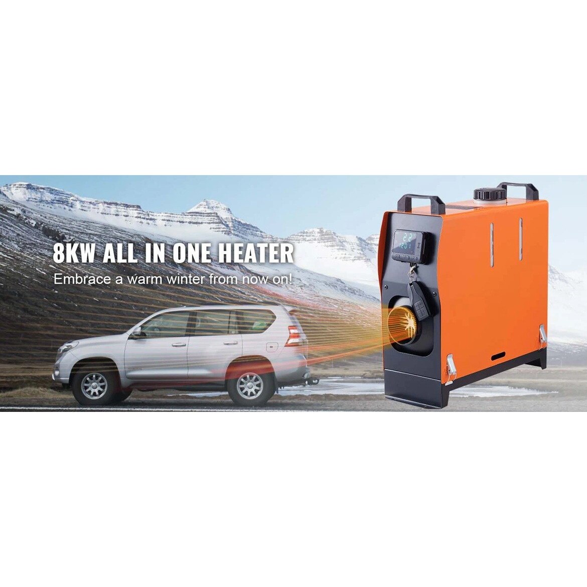 Incalzitor Diesel 8KW Vevor, model CY32, anunt vocal, telecomanda, 12V ...
