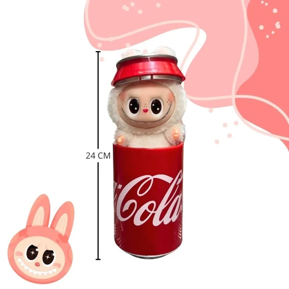 Figurina de plus LABUBU Secret Edition Coca-Cola – 16 cm, cap rotativ ...