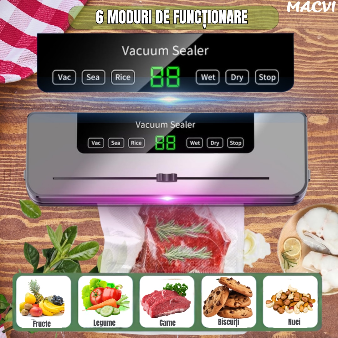 Aparat de vidat Macvi® cu taietor incorporat, sistem compact, mod uscat ...