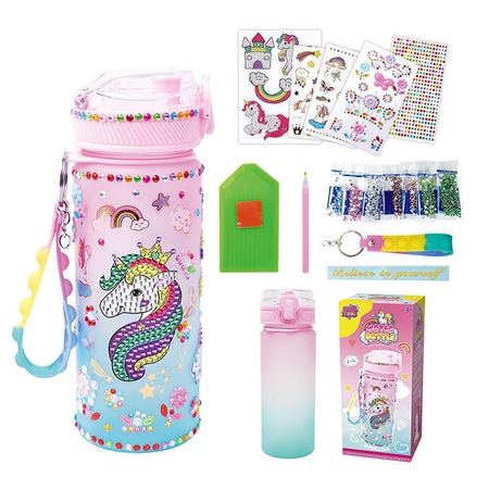 Sticla de apa creativa pentru copii DIY, Axroad Mall, 600ml, Design ...