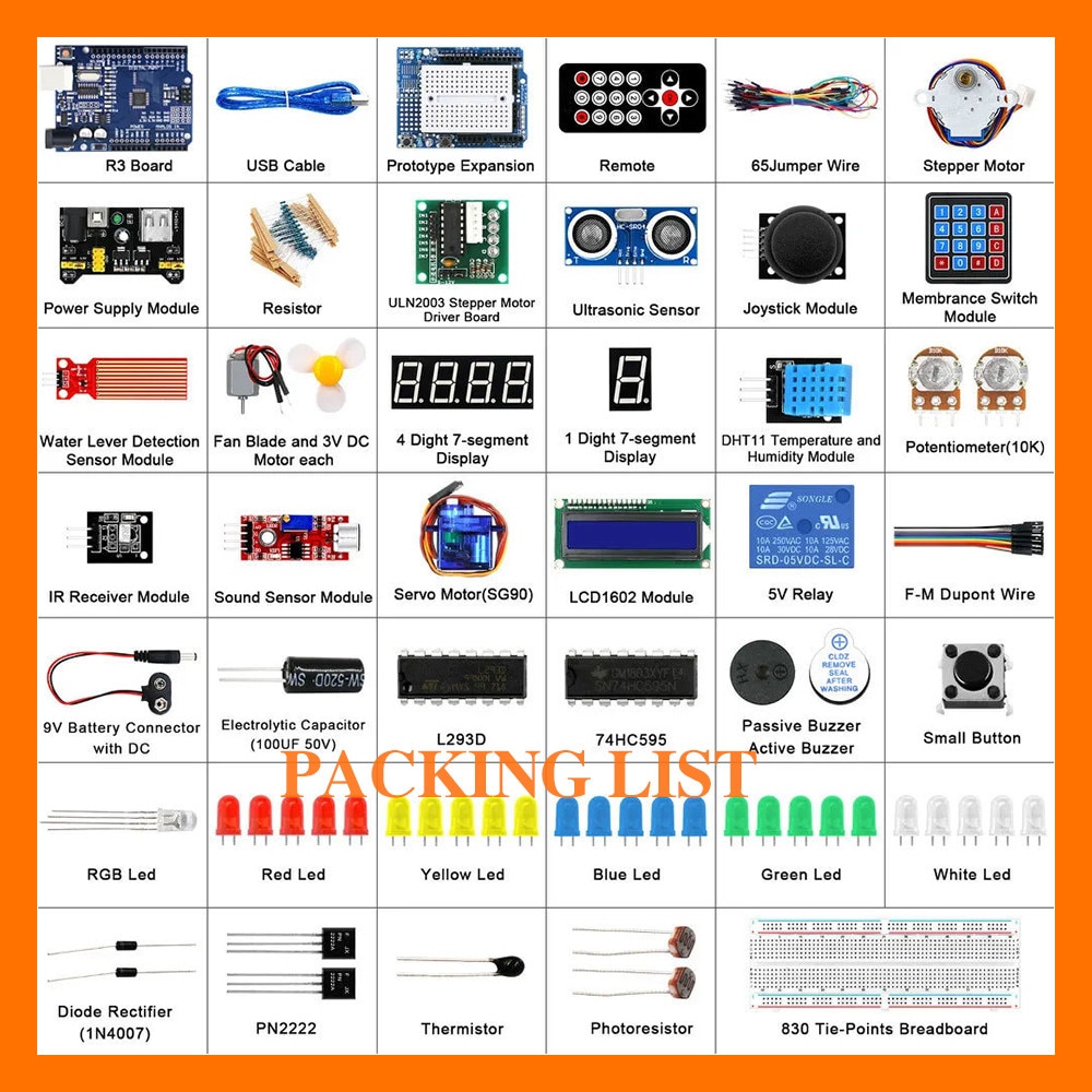 Excitat®, Set Componente Electronice, Kit de programare Arduino Starter ...