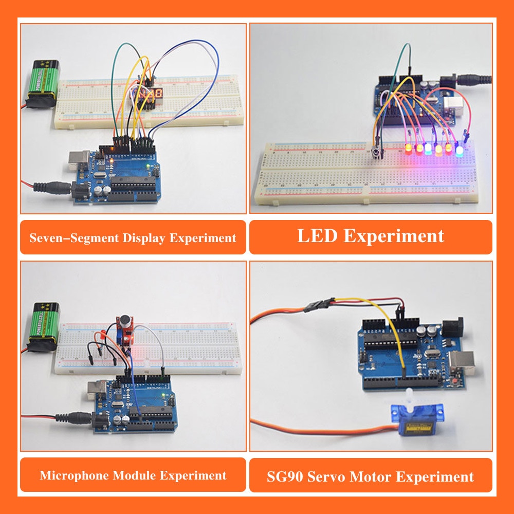Excitat®, Set Componente Electronice, Kit de programare Arduino Starter ...