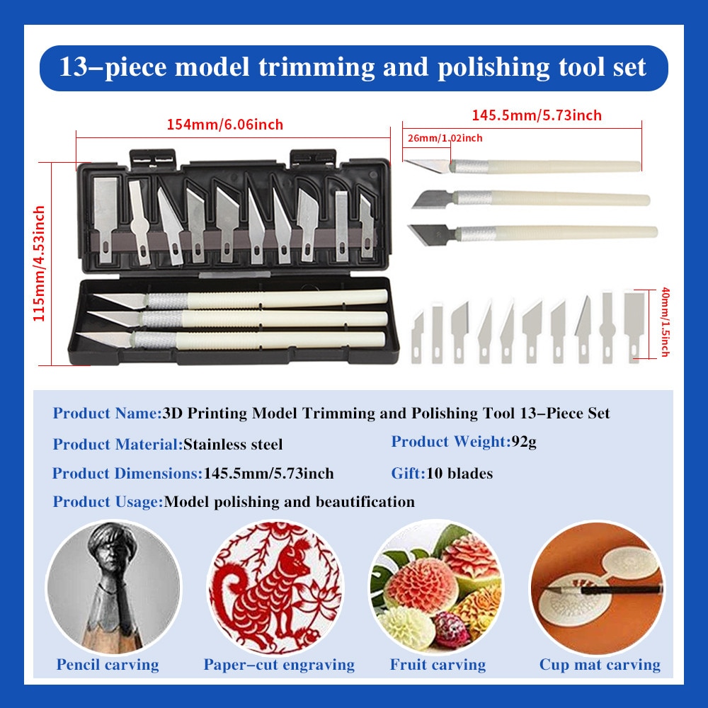 Set de scule pentru imprimanta 3D, Excitat®, format din 38 de piese ...