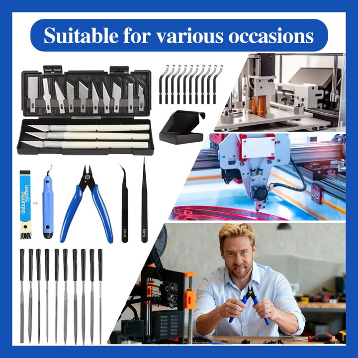 Set de scule pentru imprimanta 3D, Excitat®, format din 38 de piese ...