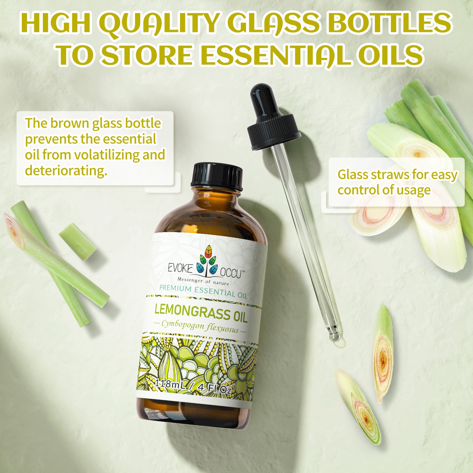 Ulei esential de lemongrass EVOKE OCCU, pentru lumanari difuzoare spray ...