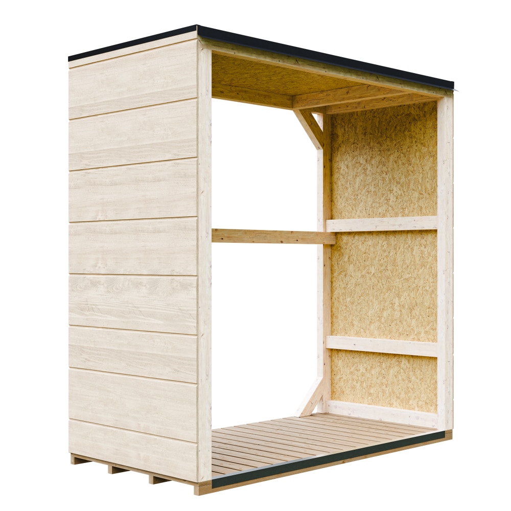 Adapost exterior pentru lemne de foc 1, 14 m² - 75 x 153 x H159 cm ...