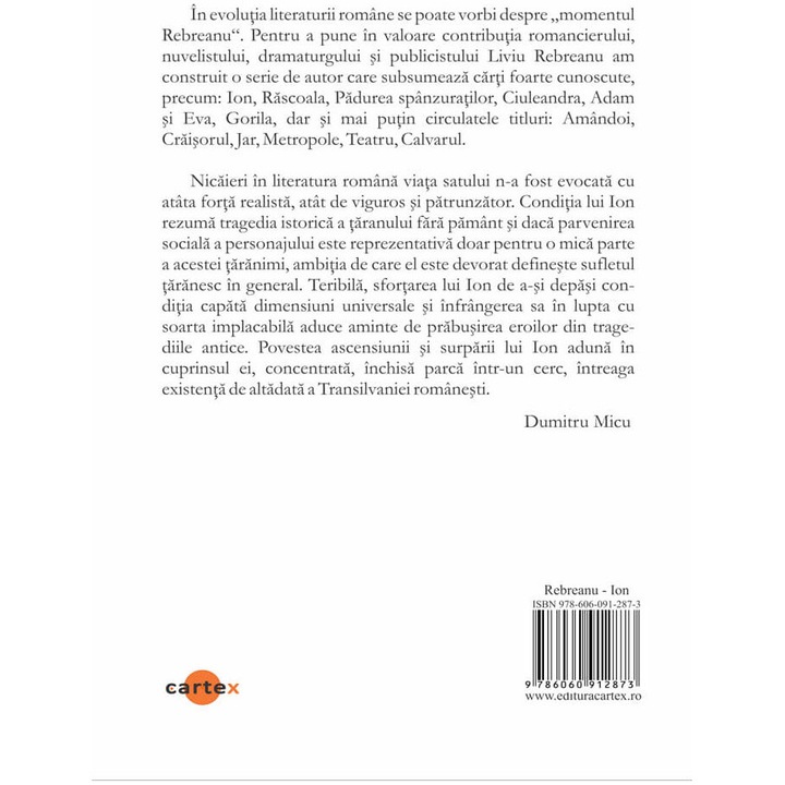 Ion, Liviu Rebreanu - eMAG.ro