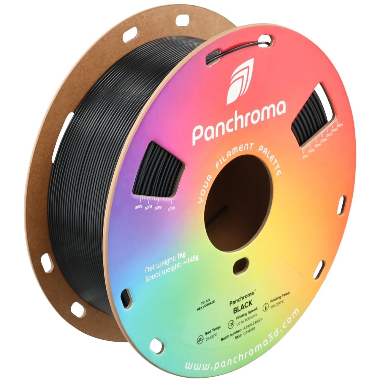 Pachet 2 Filamente POLYMAKER Panchroma™ PLA MATTE Charcoal Black ...