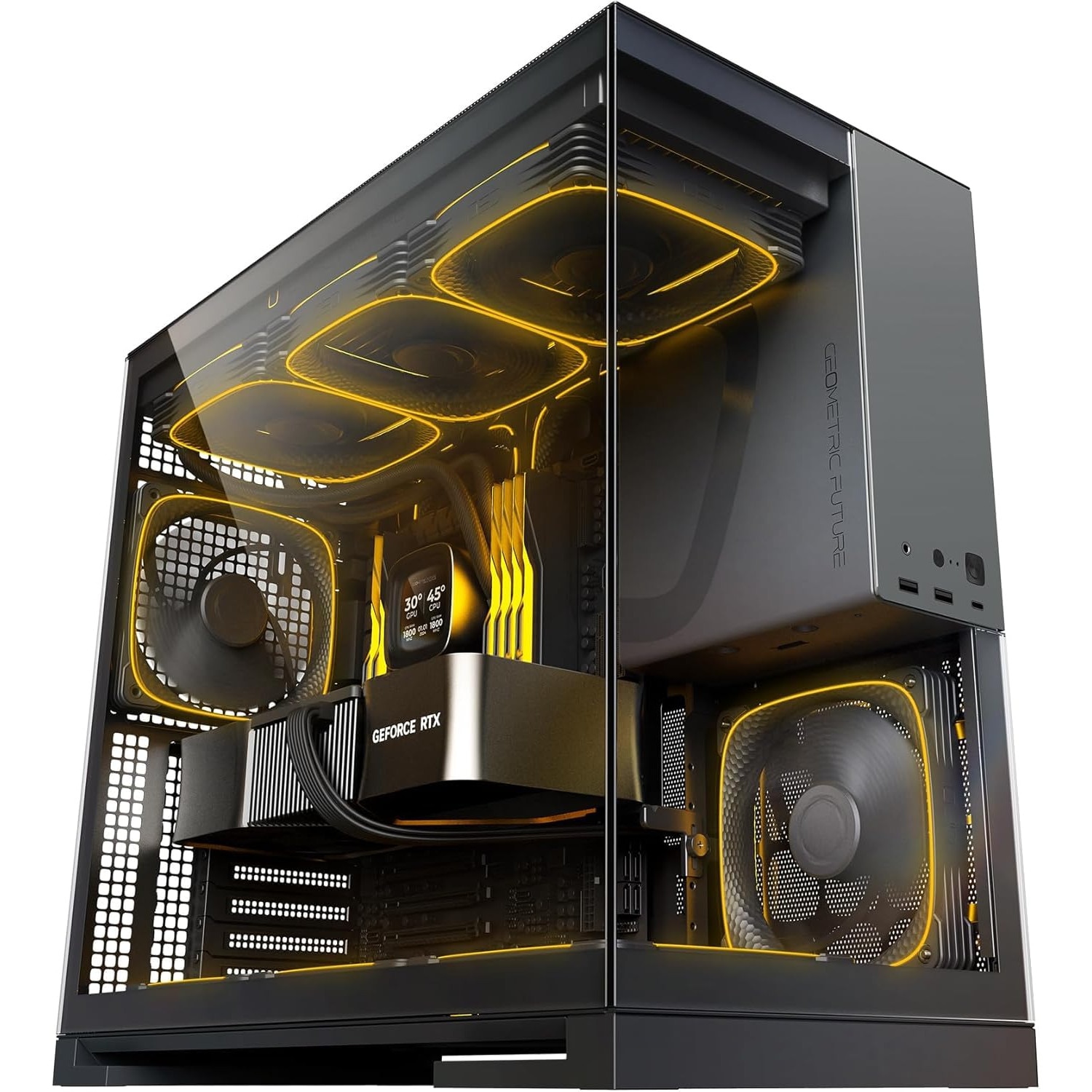 Carcasa De Gaming Geometric Future M5 Mid Tower Din Sticla Securizata ...